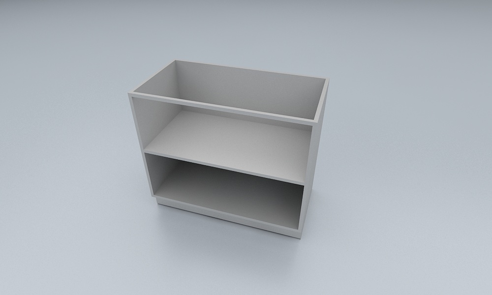 Mueble abierto con entrepaño alto – Abecmua-Muebles de laboratorio